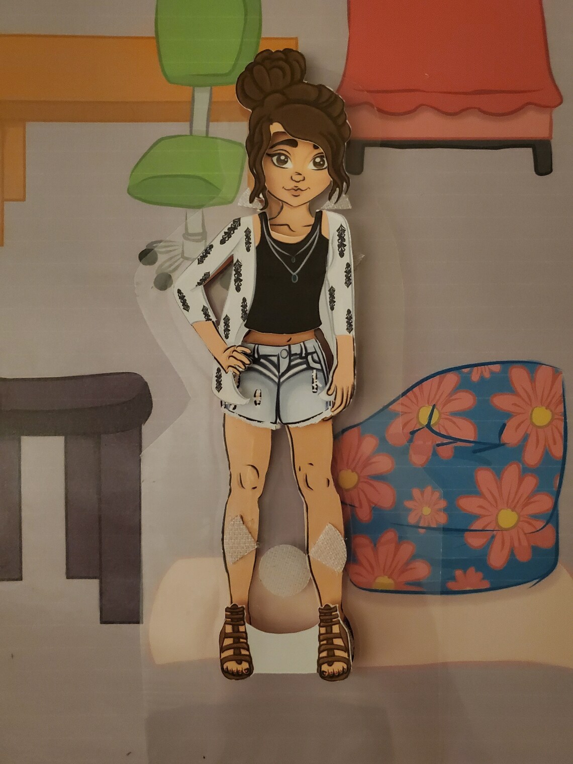 Handmade Paper Doll: Kourtney - Etsy