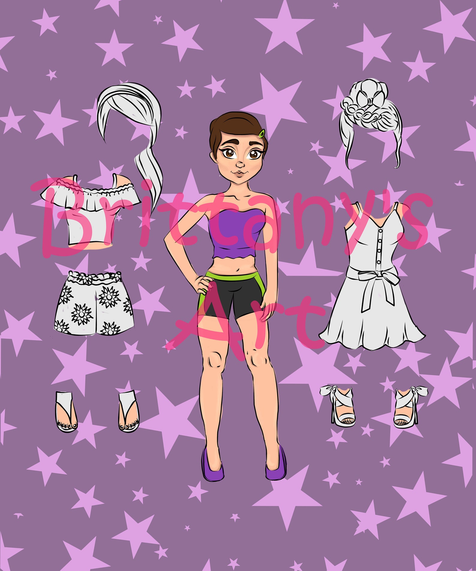 Handmade Paper Doll: Kourtney - Etsy