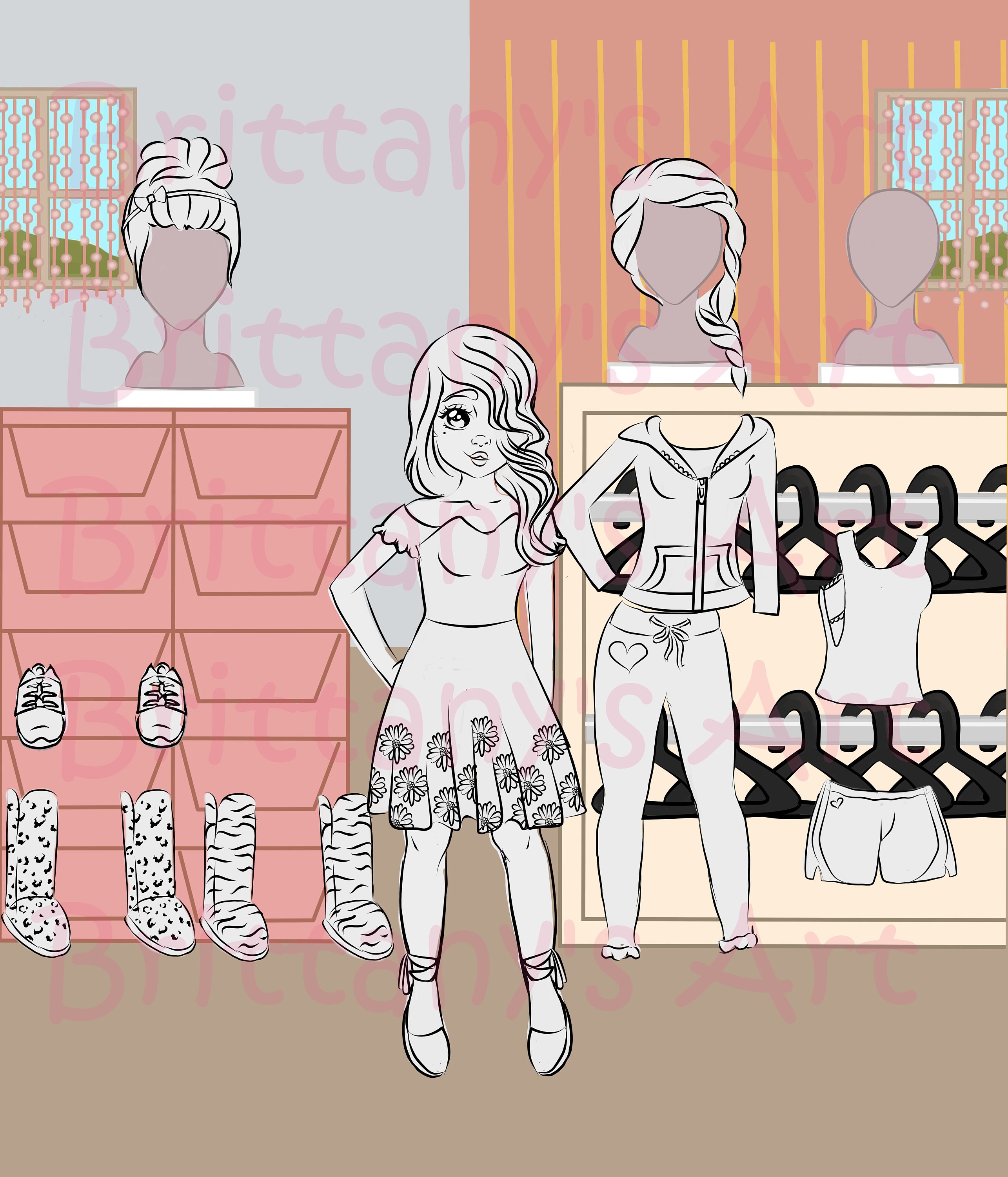 Abby Paper Doll to Color - Etsy