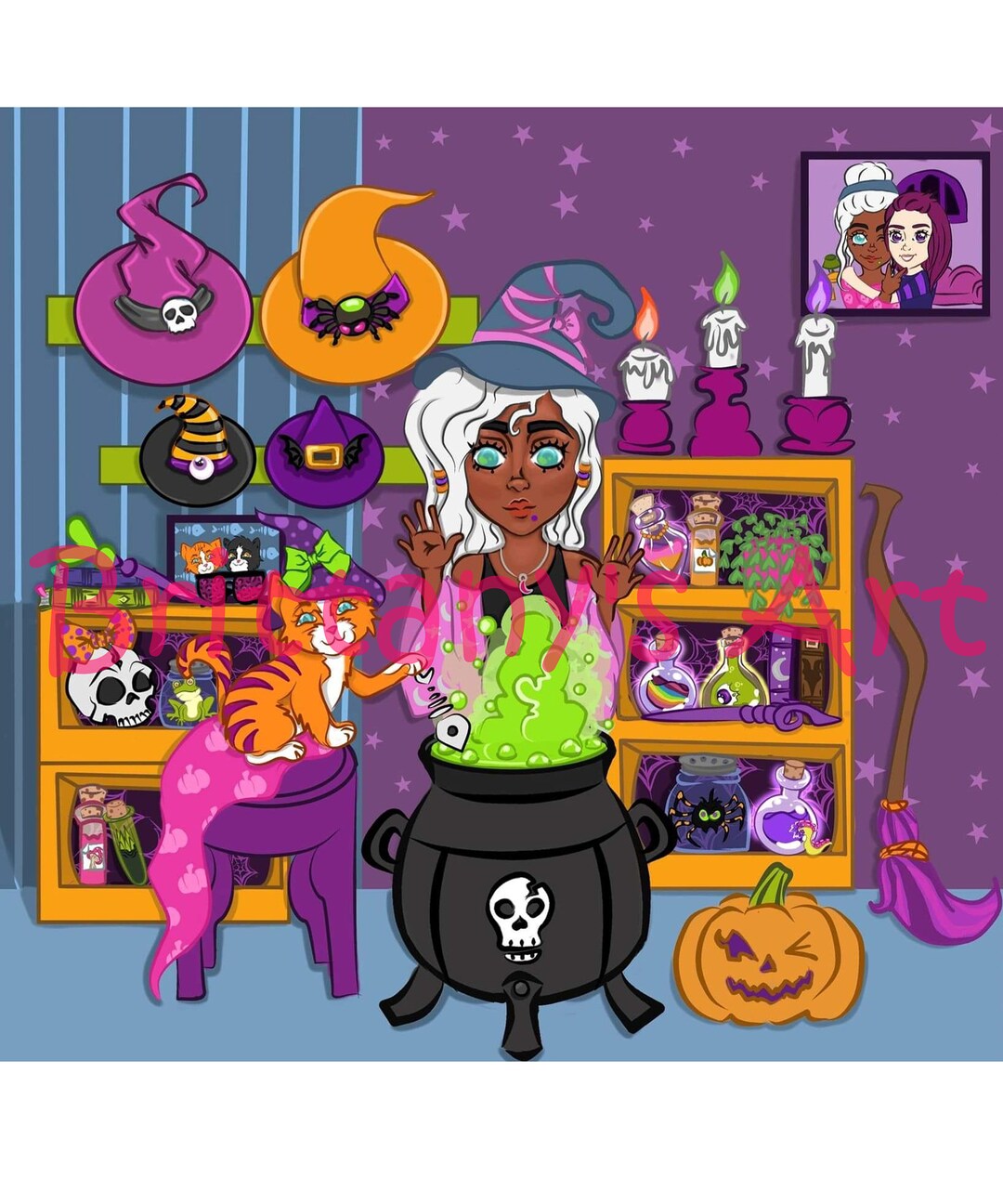 Witch Making Potions Halloween Design - Etsy