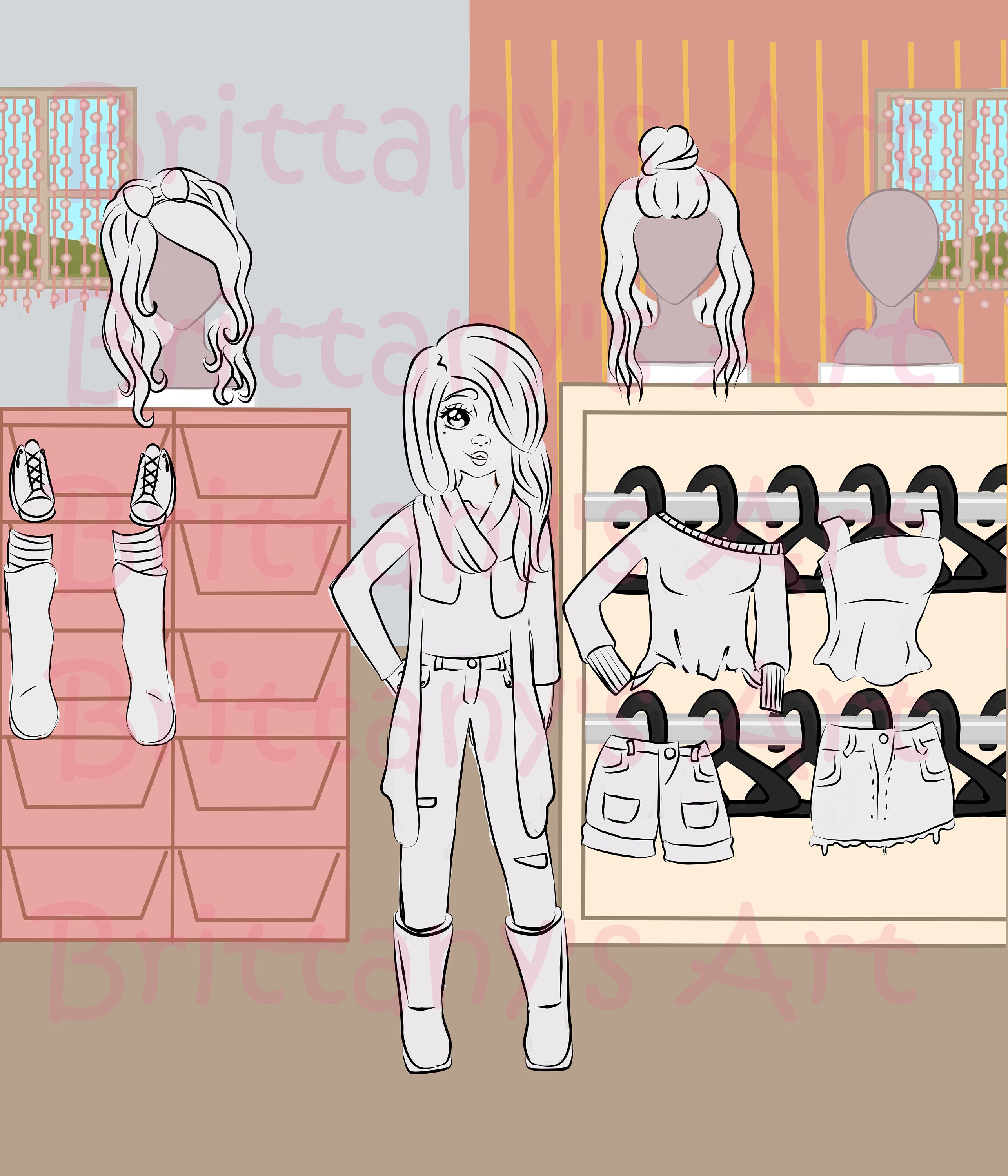 Abby Paper Doll to Color - Etsy