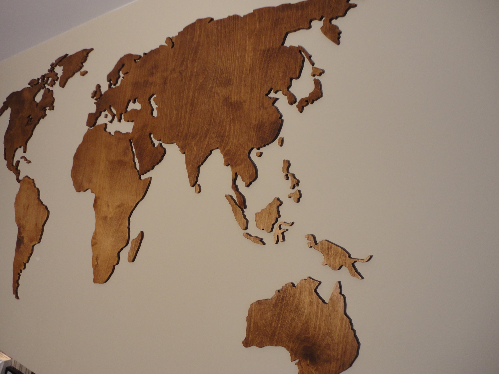 Wooden World Map 3d Wall Decor Hanging Decoration - Etsy