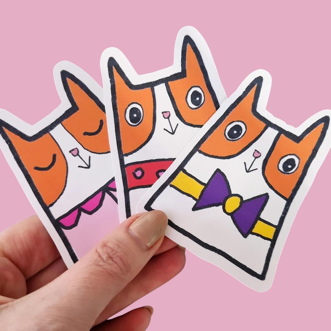 Molly the Moggy Vinyl Stickers. Cute Vinyl Stickers. - Etsy