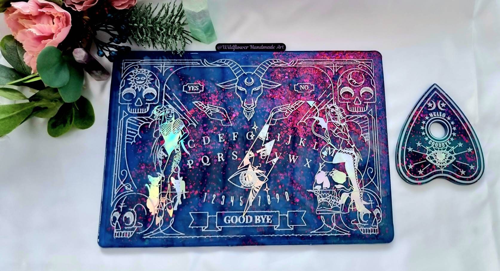 Ouija Board and Planchette Set ~ Full Size ~ Divination Tool. Handmade ...