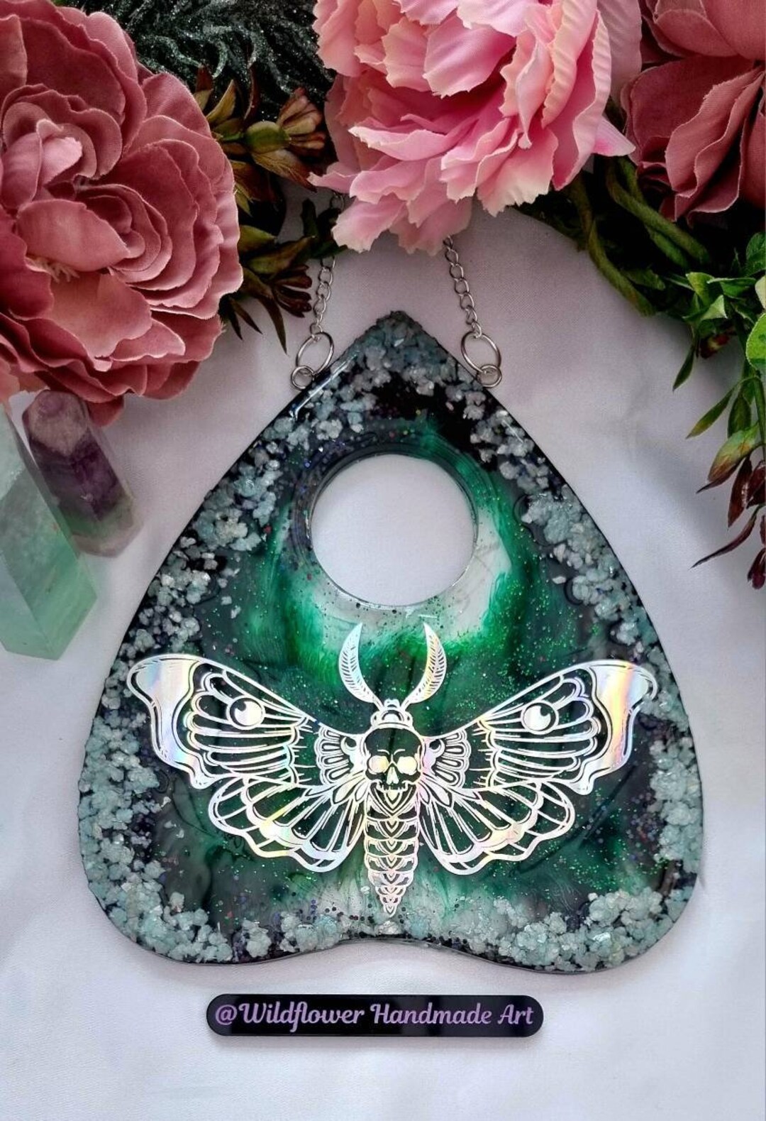 Death Head Moth Planchette Wall Art. Handmade Resin Planchette ...