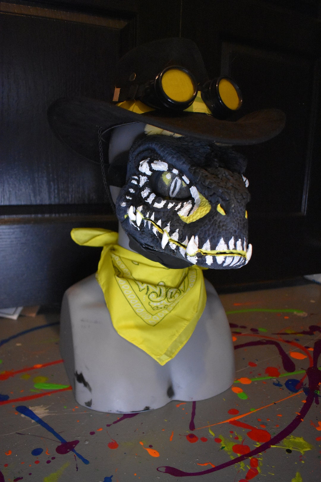 Dino Mask Fursuit Partial With Accessories the Smiler Fursuit Mask With ...