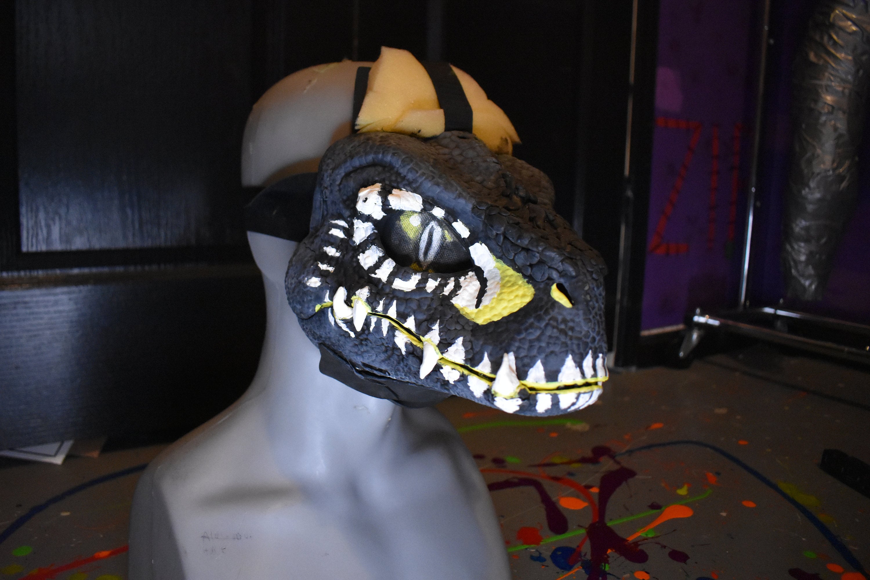 Dino Mask Fursuit Partial With Accessories the Smiler Fursuit Mask With ...