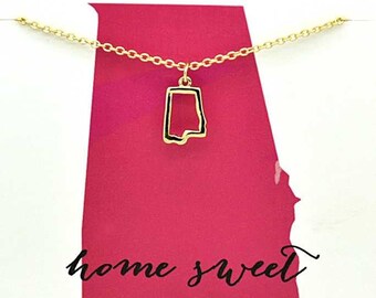Alabama State Necklace - Etsy