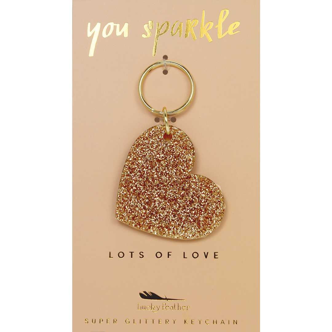 Glitter Keychain - Heart - Etsy
