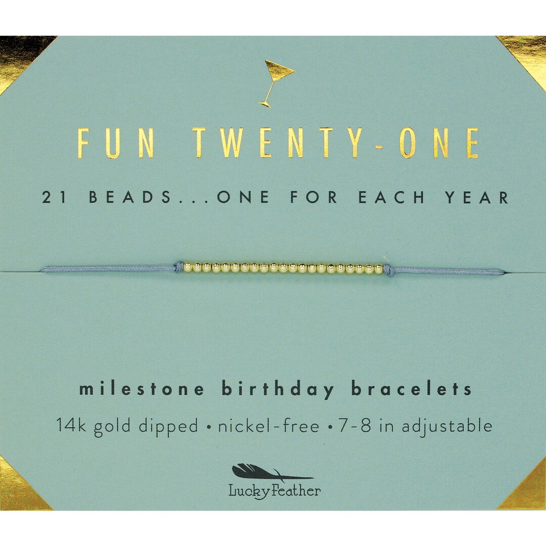 Milestone Birthday Bracelet - Fun Twenty-one - Etsy