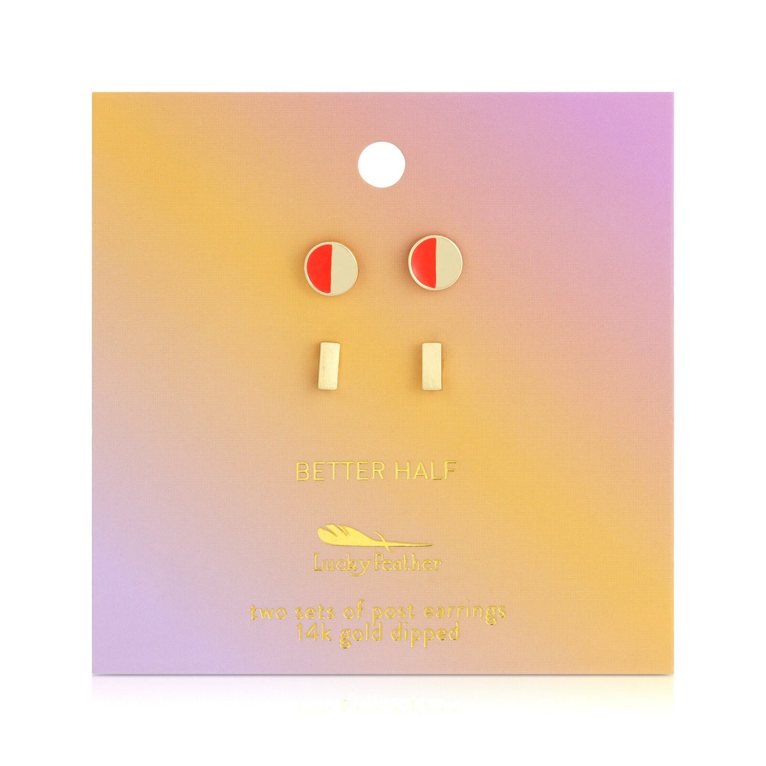 Better Half Half Circle Bar Studs - Etsy