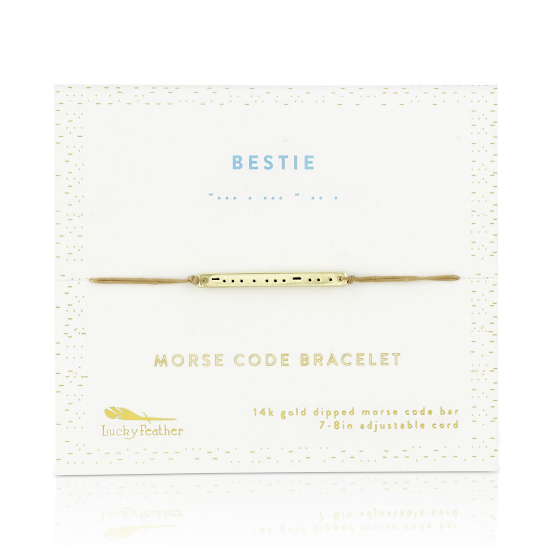 Morse Code Bar Bracelet - BESTIE - Etsy