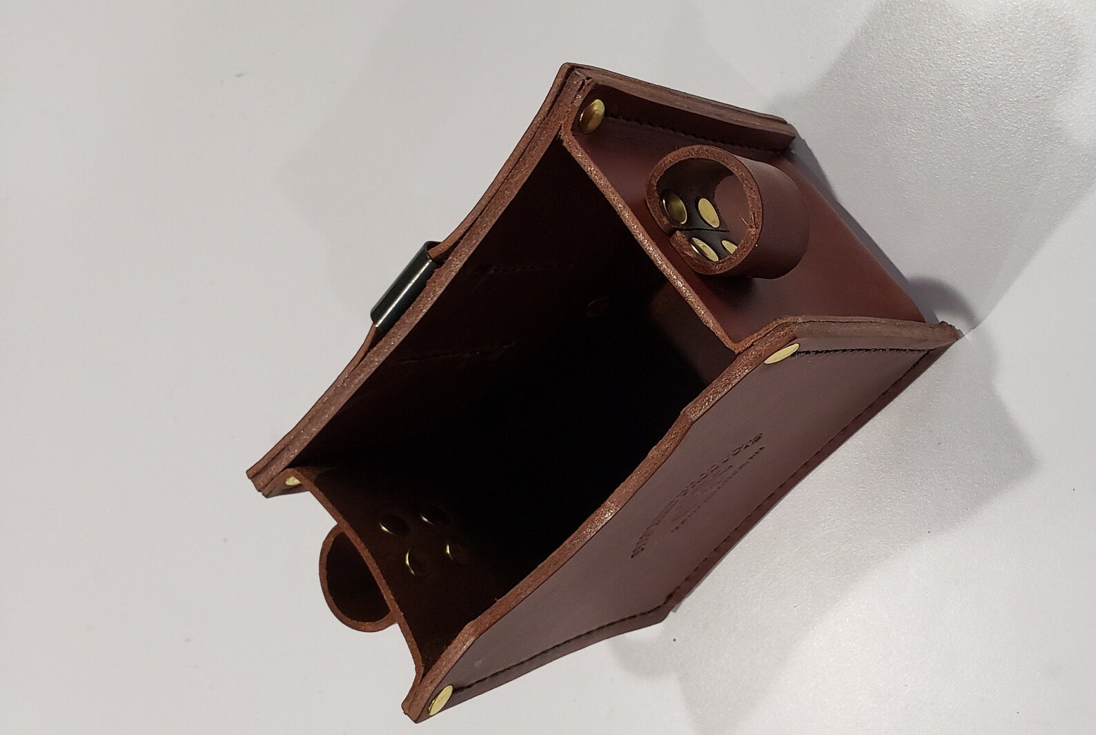 Brown Leather Shell Box Holder With Belt Clip and Spare Shell Holders ...