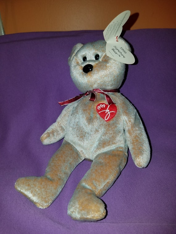 1999 Ty Signature Bear Star Original Beanie Baby | Etsy