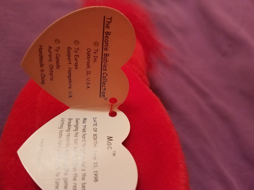 Trio of Mac the Cardinal Original Beanie Babies - Etsy