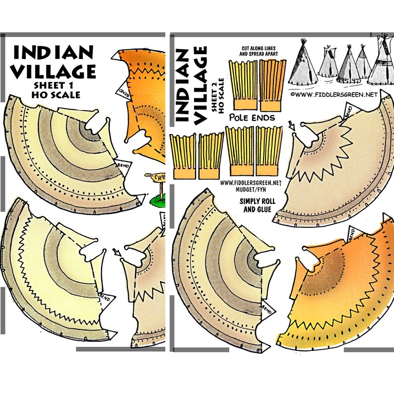 Paper Model, Indian Village - Etsy