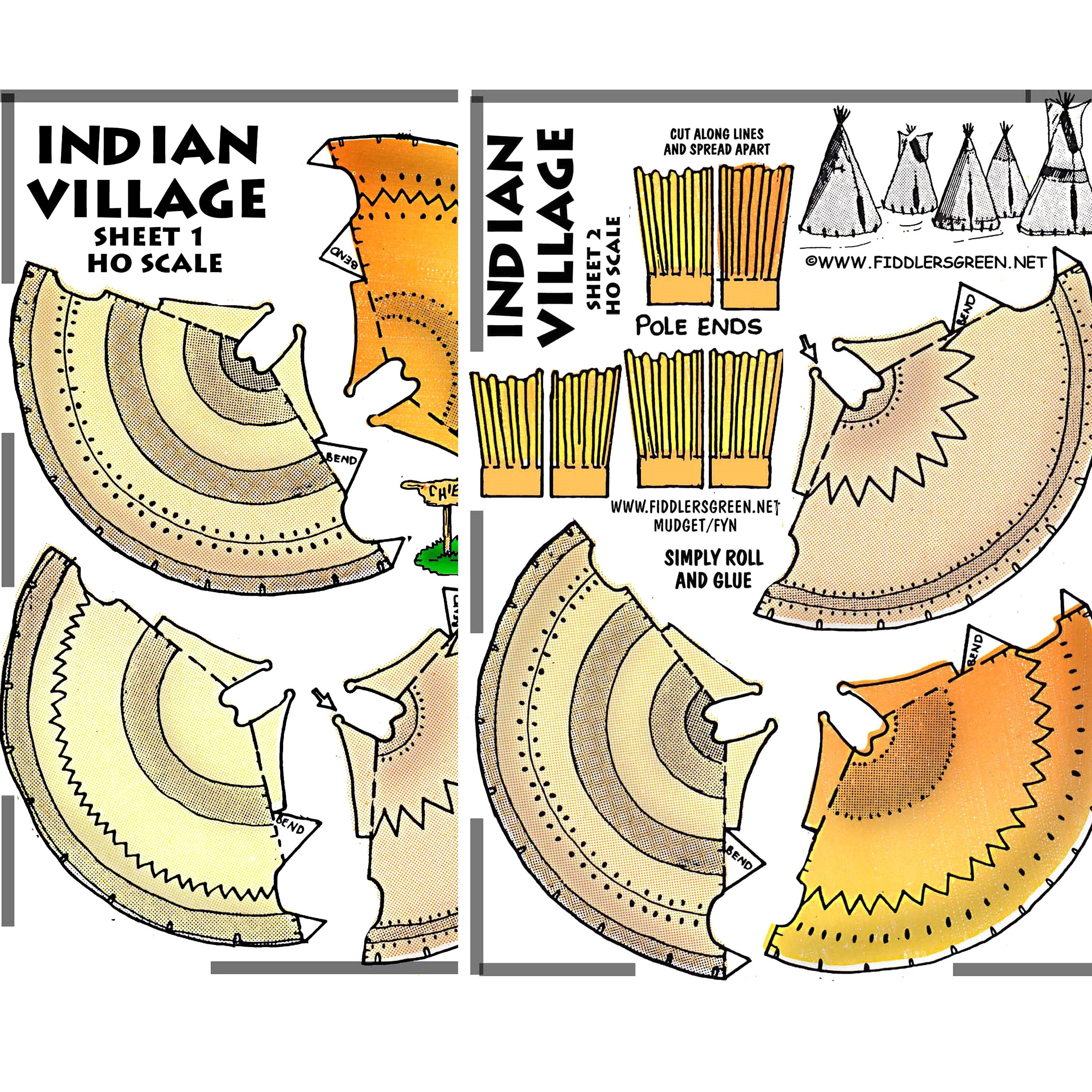 Paper Model, Indian Village - Etsy
