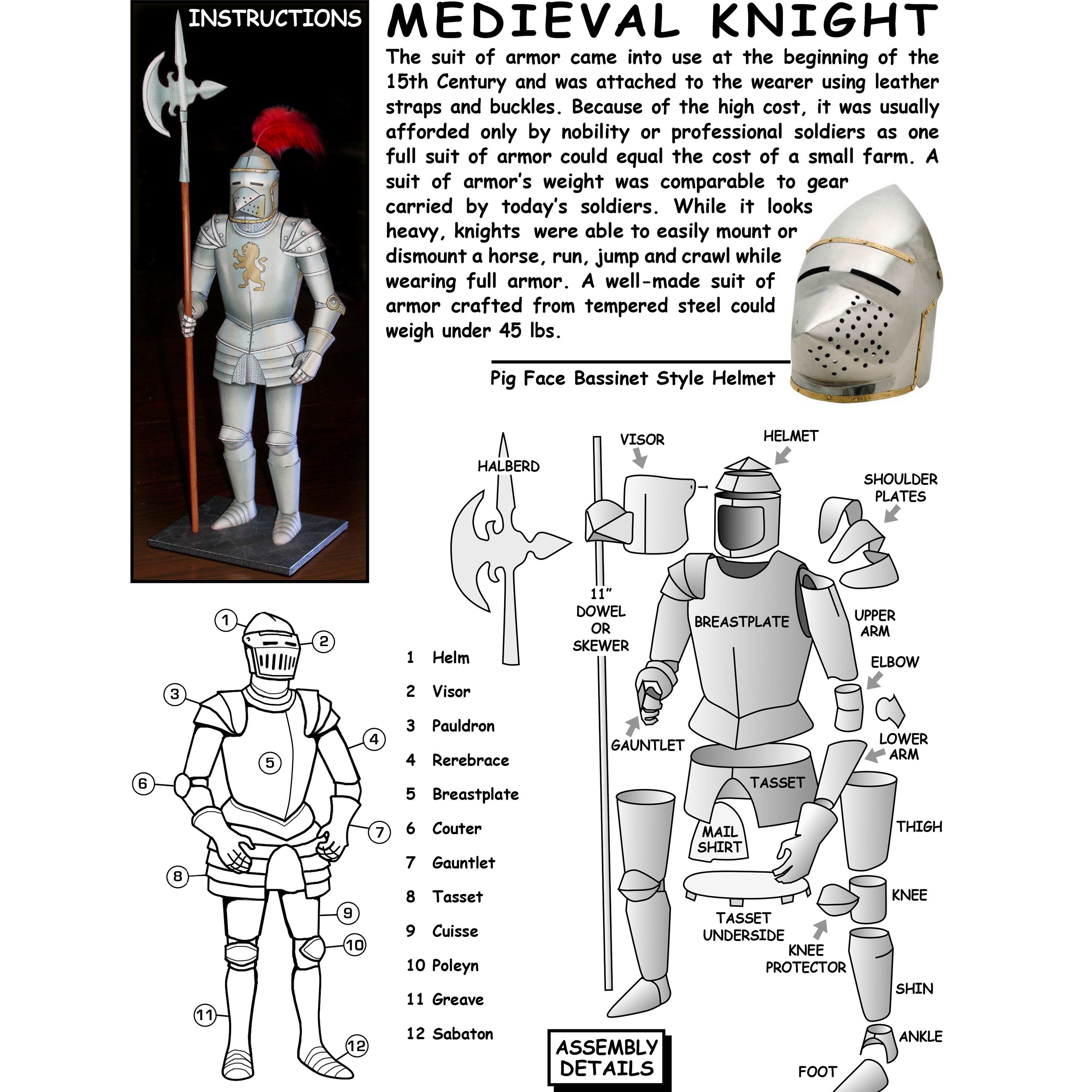 Medieval Knight, Fantasy Paper Model - Etsy