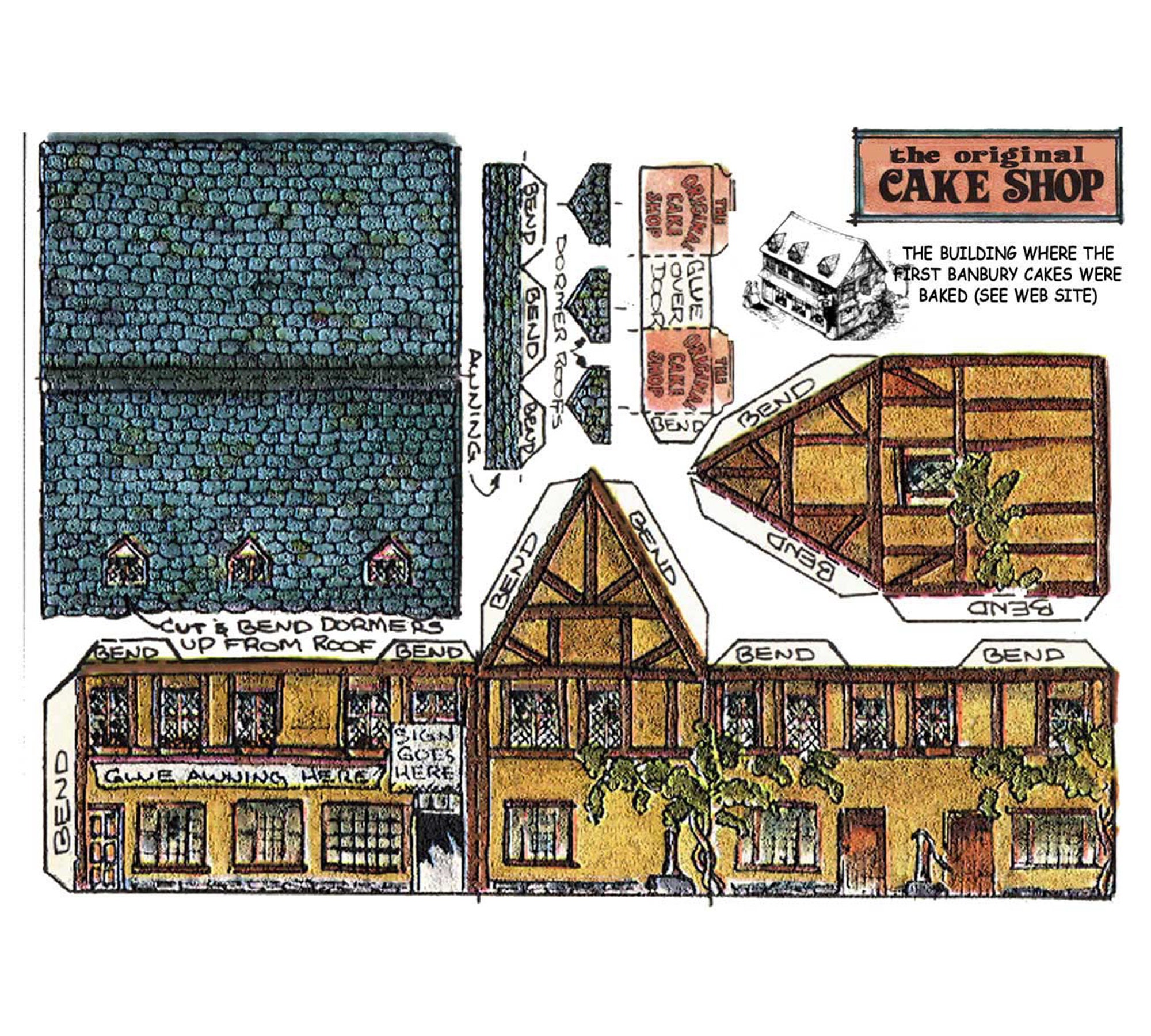Paper Model House, Cake Shop - Etsy