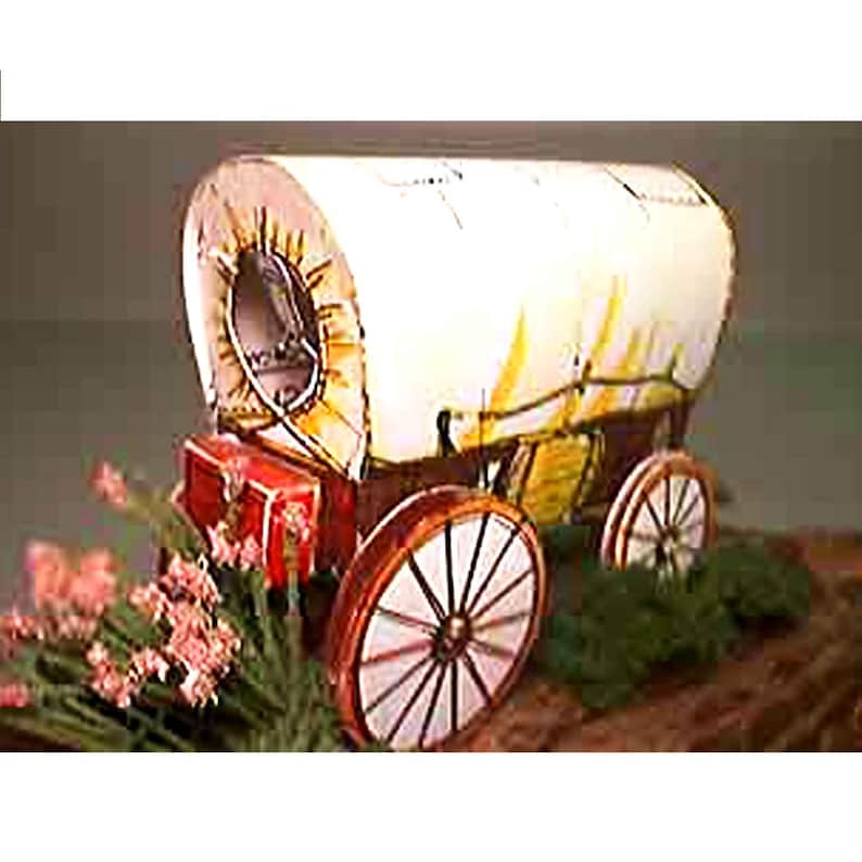 Wagon Model Kit, Covered Wagon, Paper Model Car - Etsy