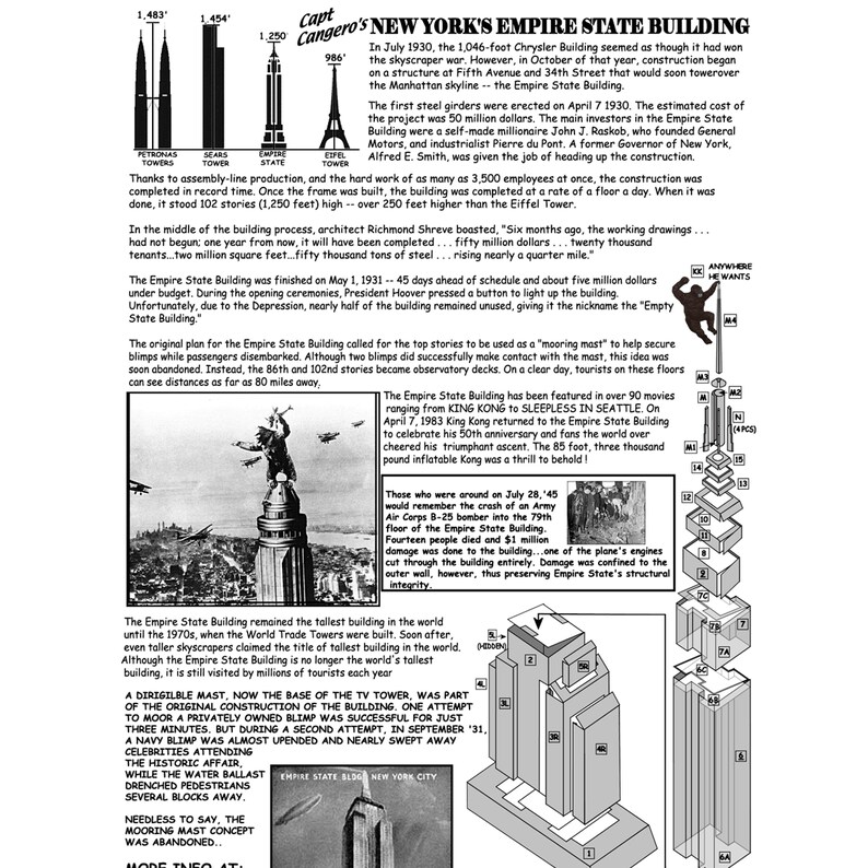 Empire State Building, 3d Paper Model - Etsy