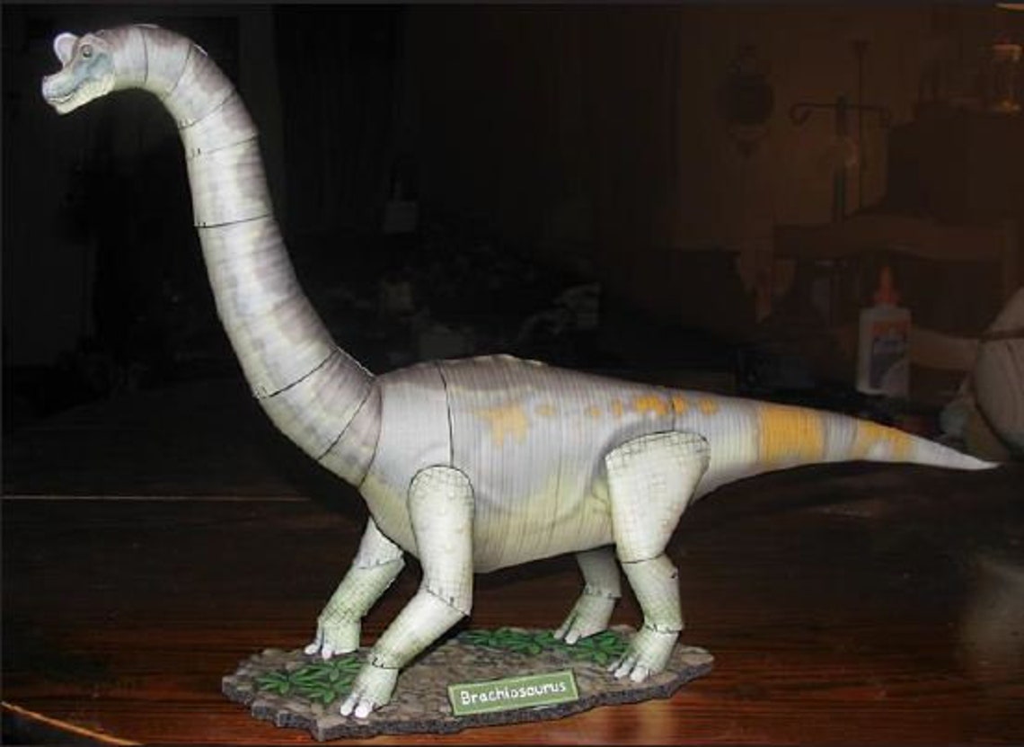 Paper Dinosaur Model, Papercraft Dinosaur, Brontosaurus - Etsy