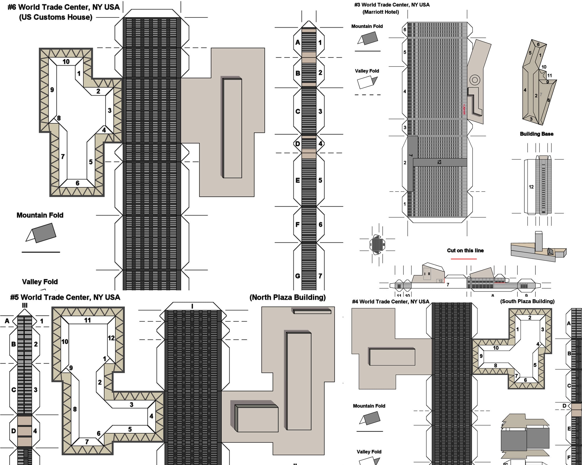 Architecture Model, World Trade Center Model, Paper Model - Etsy
