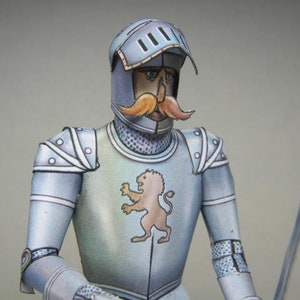 Medieval Knight, Fantasy Paper Model - Etsy