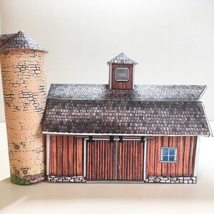 3d Paper House Craft, Paper Model House, Barn - Etsy