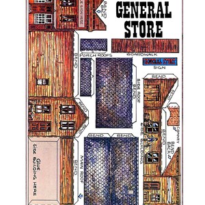 Paper Model House, General Store - Etsy