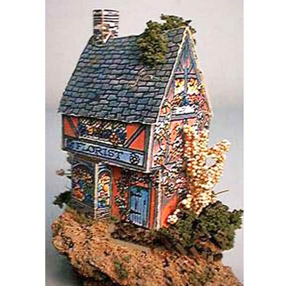 Paper House Model Flower Shop - Etsy