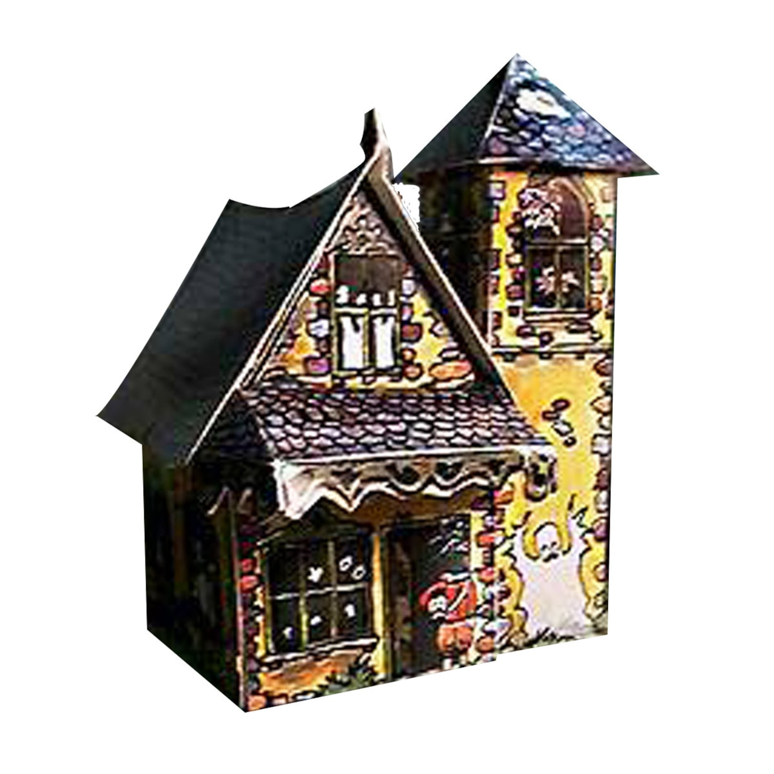 Haunted House, Paper House Model - Etsy