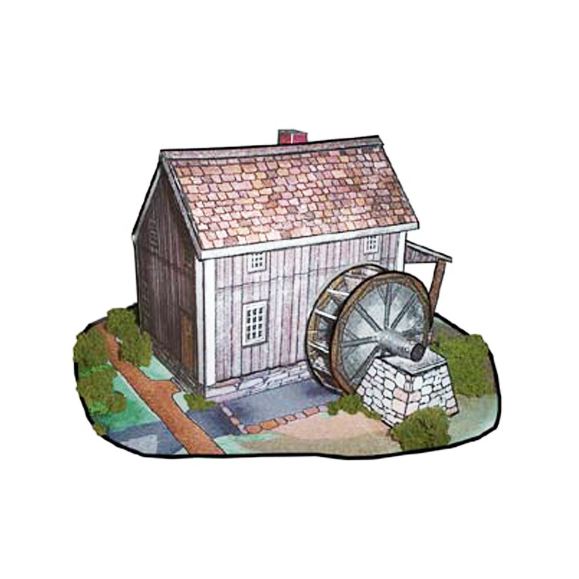 Paper House Model, Water Mill - Etsy
