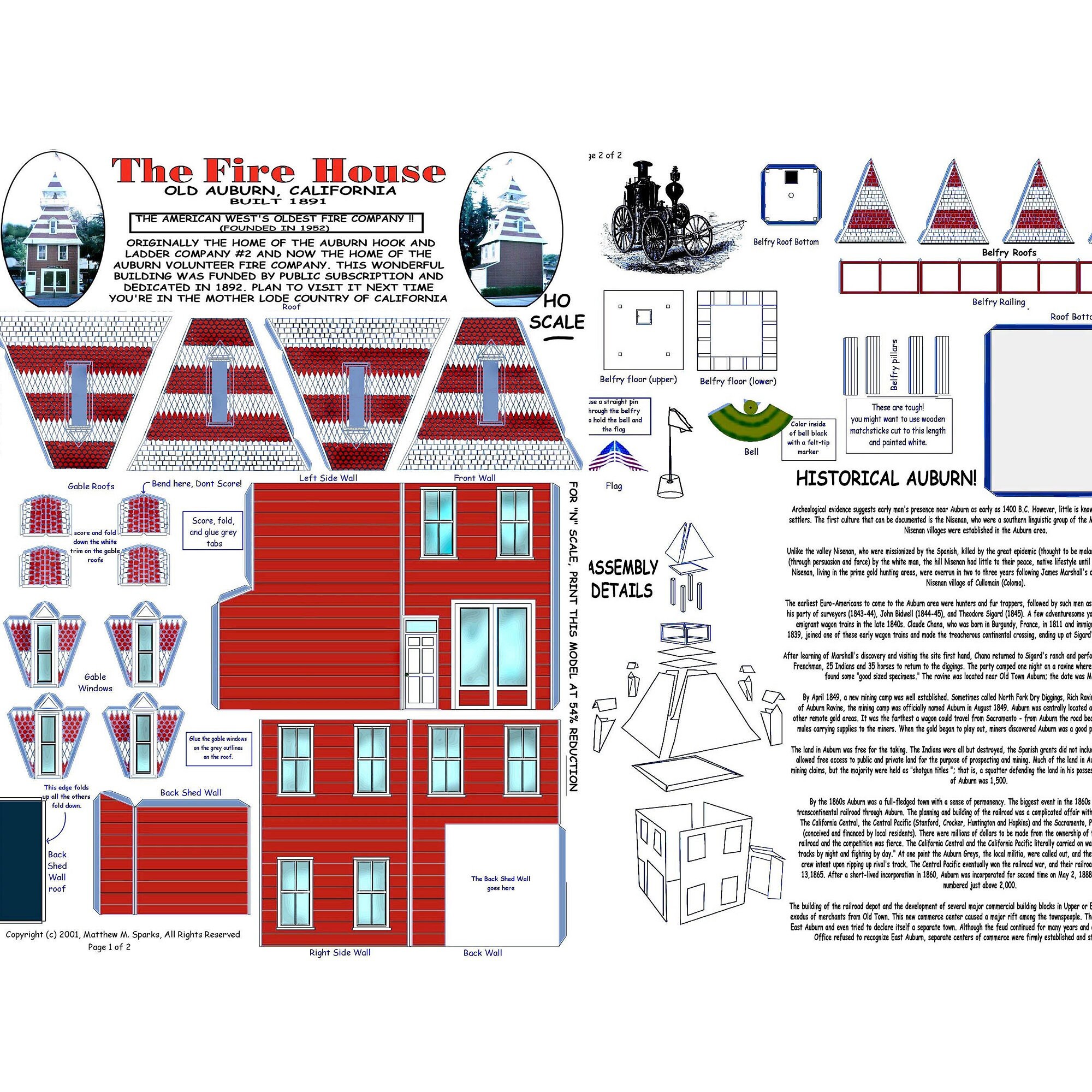 Paper Model House, Fire House - Etsy