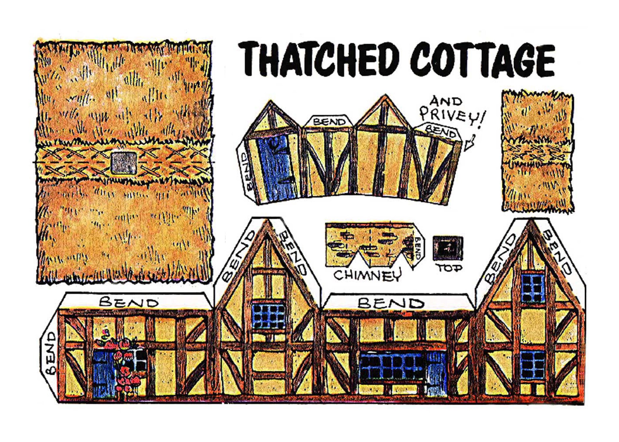 Paper Model House, Fairy House Cottage - Etsy