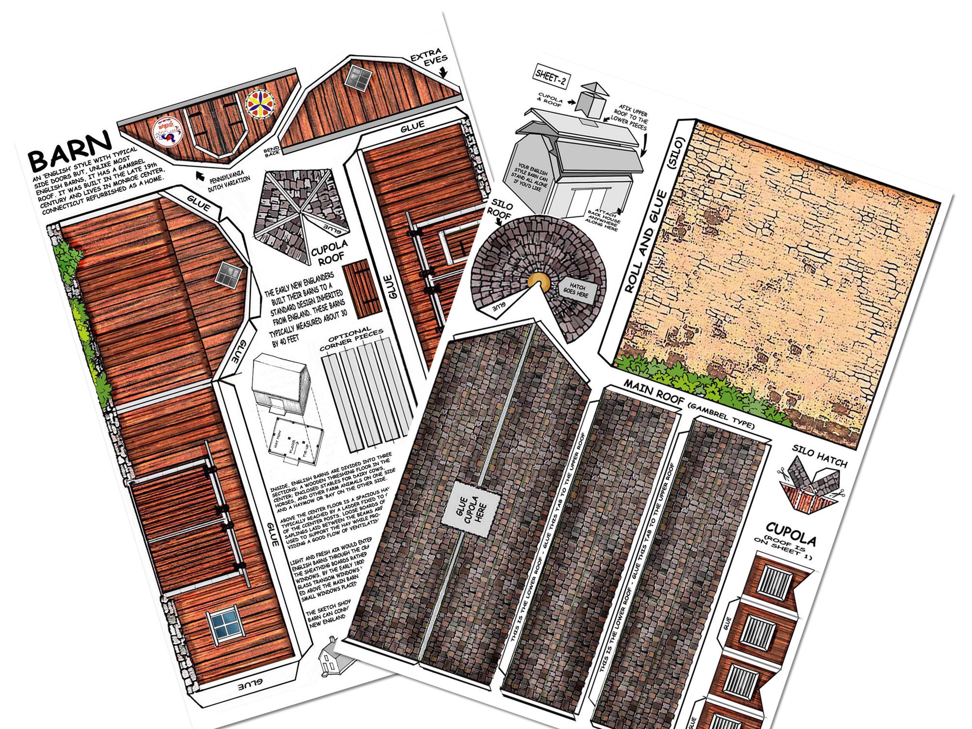 3d Paper House Craft, Paper Model House, Barn - Etsy