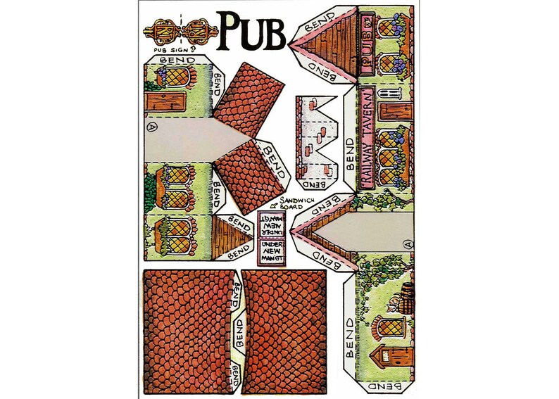 Paper House Model, Pub - Etsy