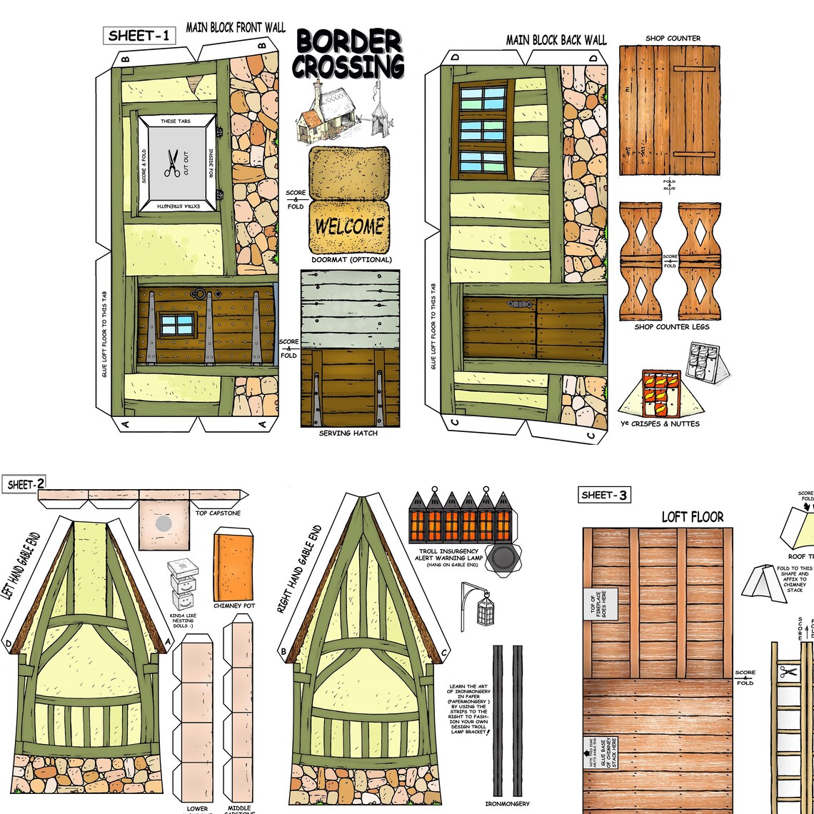 Paper House Model, Storybook House - Etsy