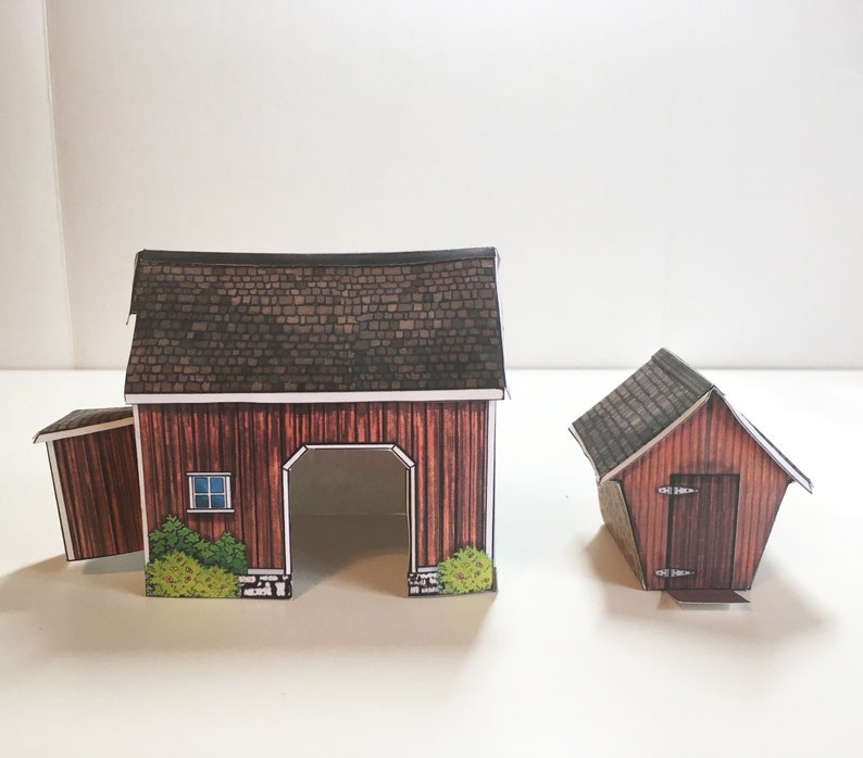 3d Paper House Craft, Paper Model House, Back House - Etsy