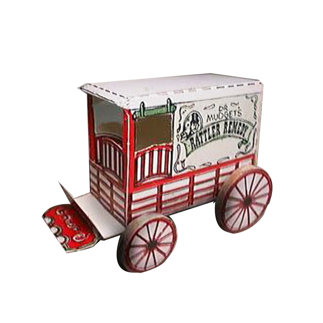 Paper Model Car, Medicine Wagon - Etsy