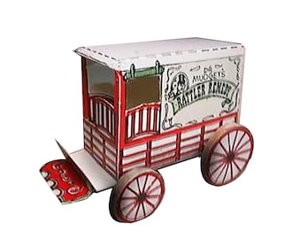 Wagon Model Kit Covered Wagon Paper Model Car - Etsy
