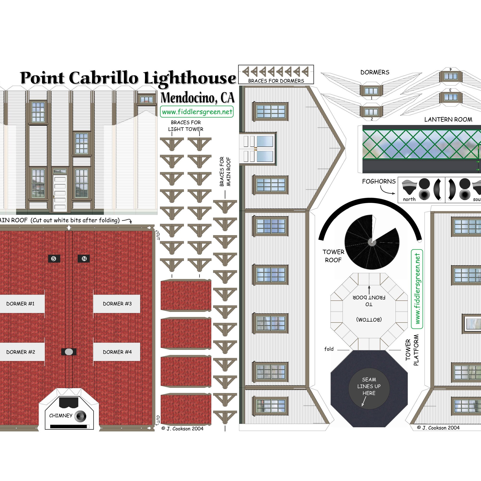 Lighthouse Model, 3d Paper Model - Etsy