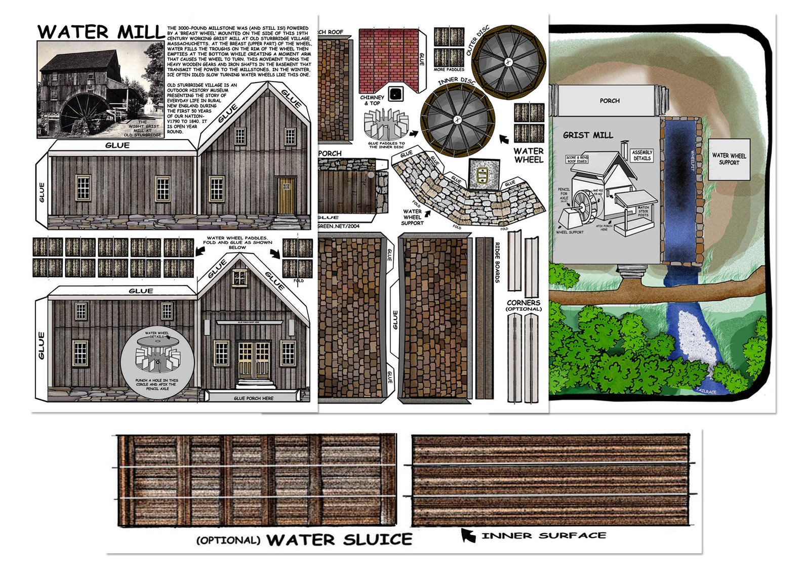 Paper House Model, Water Mill - Etsy