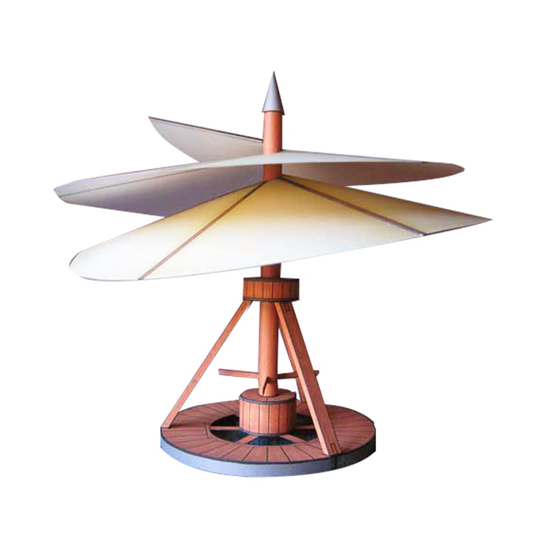 3d Paper Model, Plane Model, Helicopter Model, Davinci's Helicopter - Etsy