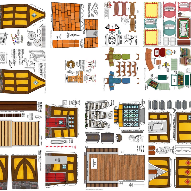 Paper Model House, Storybook House - Etsy