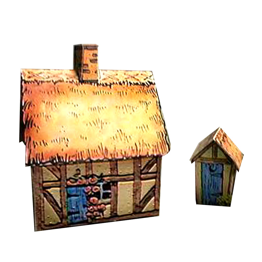 Paper Model House, Fairy House Cottage - Etsy