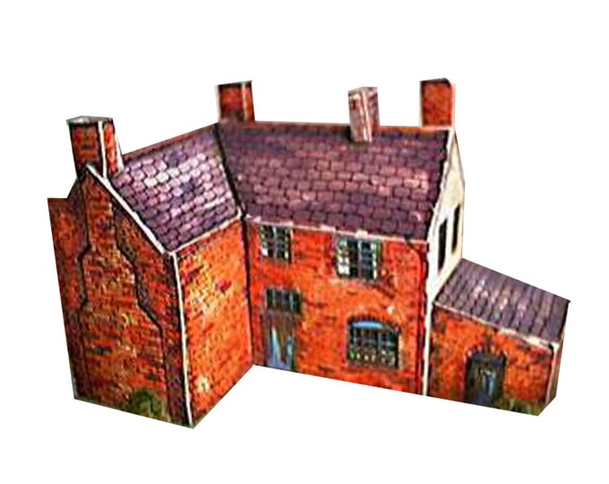 Paper Model House Papercraft House Bottle and Glass Inn - Etsy