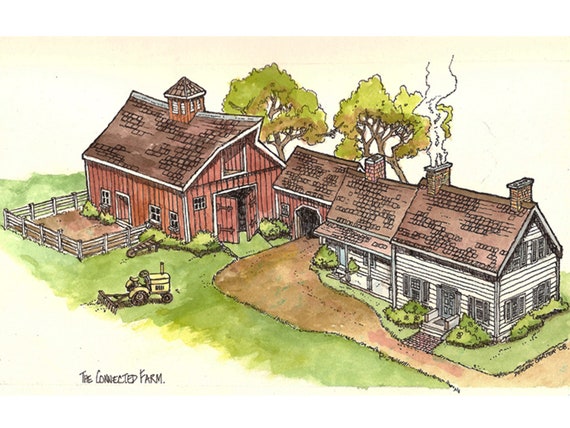 3d Paper House Craft Paper Model House Connected Farm Houses - Etsy