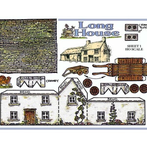 Paper Model House, Long House - Etsy