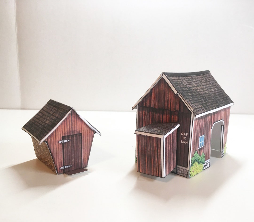 3d Paper House Craft, Paper Model House, Back House - Etsy